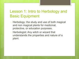 Herbology 101 review project | PPTX