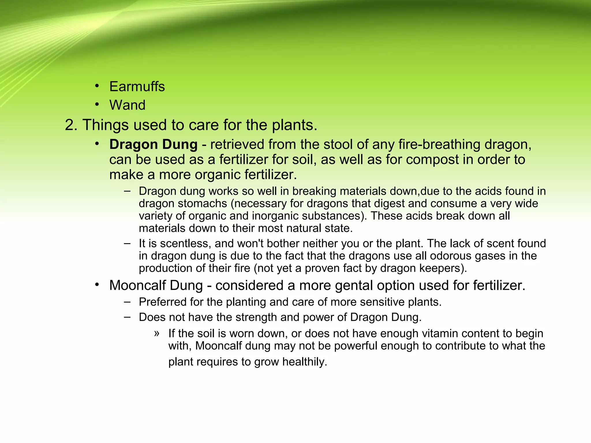 Herbology 101 review assignment | PPT