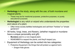 Herbology 101 review assignment | PPT