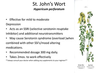 Herbs and depression ppp | PPTX | Herbs and Supplements | Alternative ...