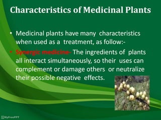 Medicinal plants and their importance | PPTX