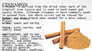 Herbs and Spices and its classifications | PPTX