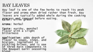 Herbs and Spices and its classifications | PPTX