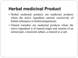 Herbs as a raw material by pooja khanpara | PPTX