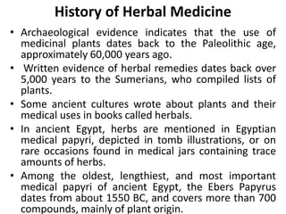 Herbs as plant materials | PPTX