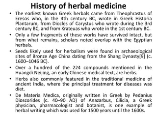 Herbs as plant materials | PPTX