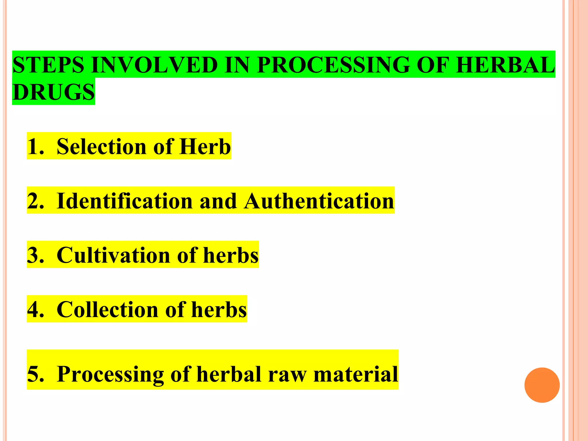 Herbs as raw materials | PPTX