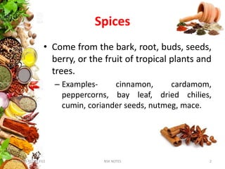 Herbs & spices | PPTX