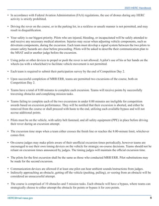 NASA Human Exploration Rover Challenge 2023 HandBook | PDF