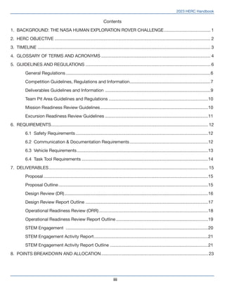 NASA Human Exploration Rover Challenge 2023 HandBook | PDF