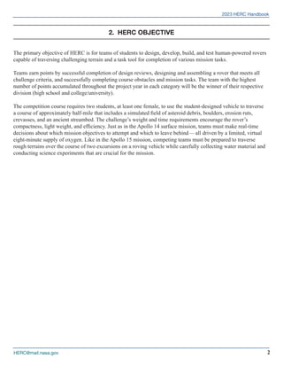 NASA Human Exploration Rover Challenge 2023 HandBook | PDF