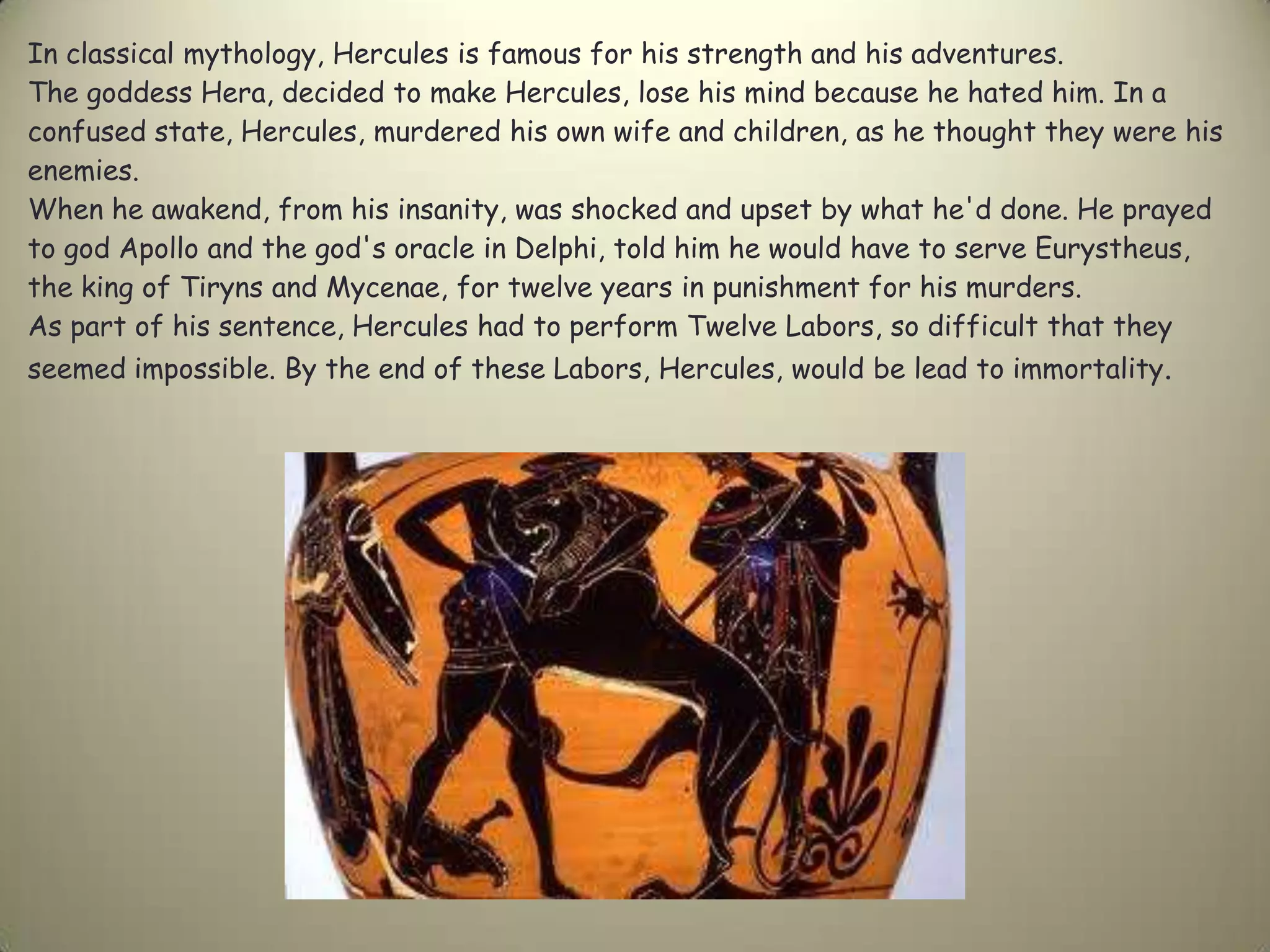 Hercules and the nemean lion | PPT