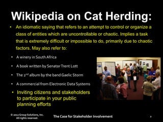 Why you should consider stakeholder involvement in your planning. | PPT