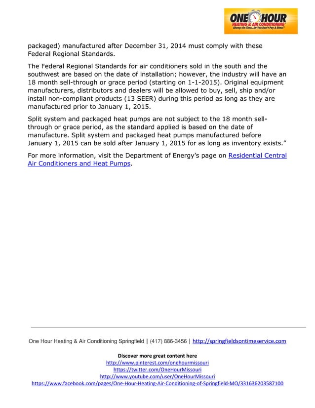 What You Should Know About the New HVAC Federal Regulations | PDF
