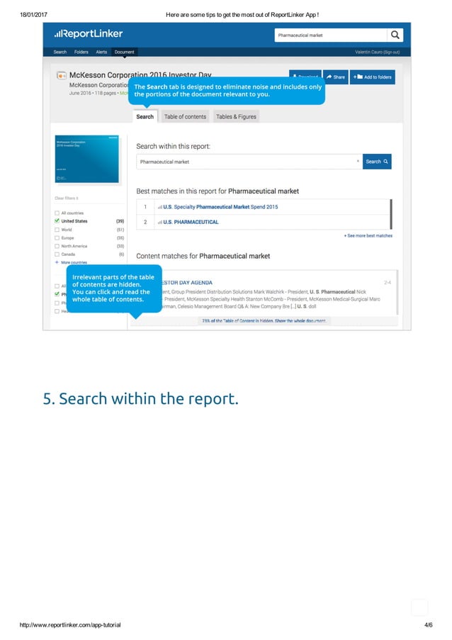 Tutorial for the ReportLinker App | PDF