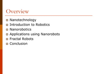 NANOROBOT | PPT | Robotics | Technology & Computing