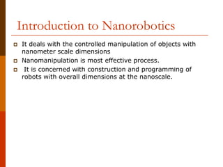 NANOROBOT | PPT | Robotics | Technology & Computing