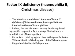 Hereditary coagulation disorders | PPTX