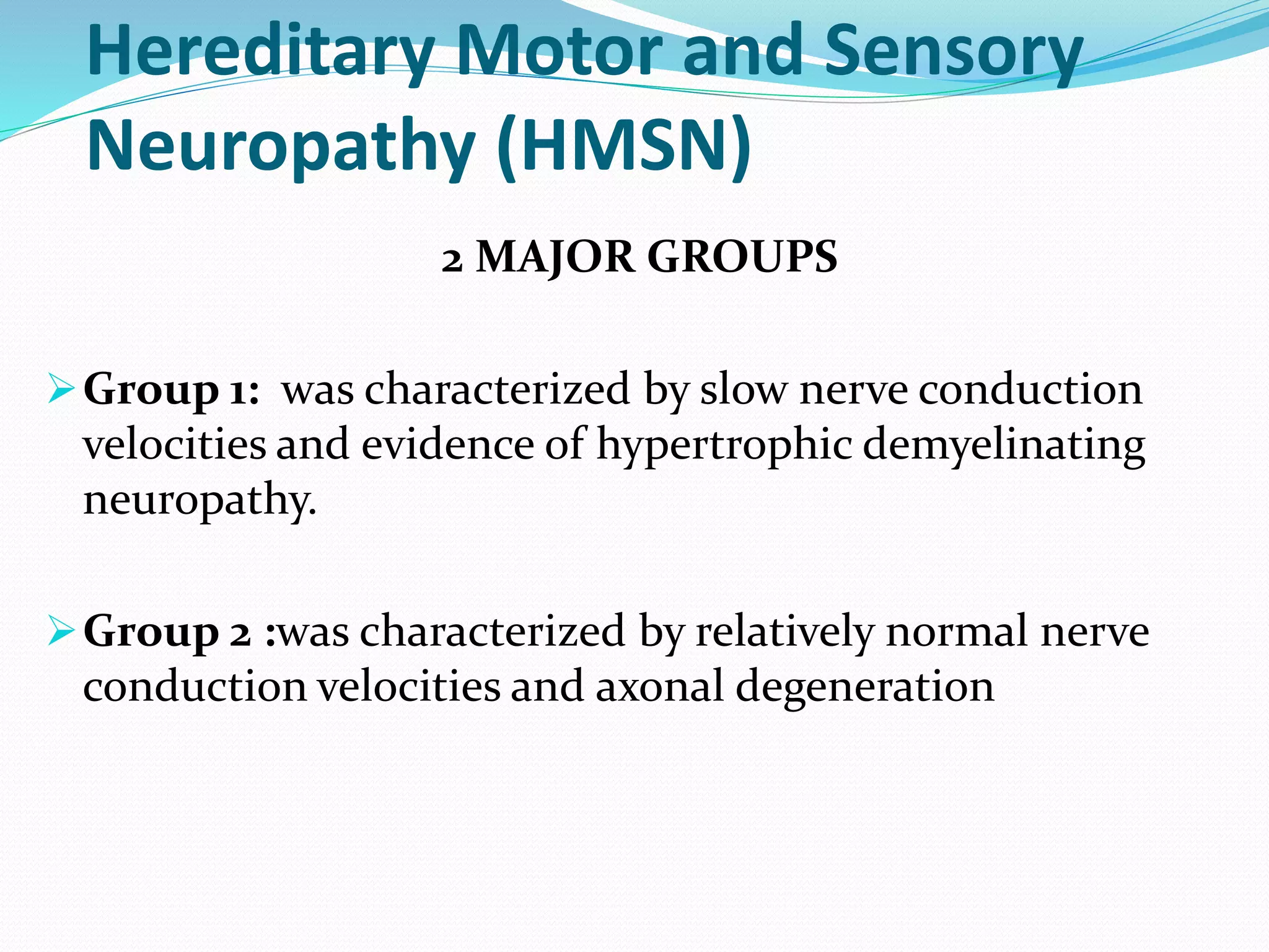 Hereditary Motor And Sensory Neuropathy Pptx