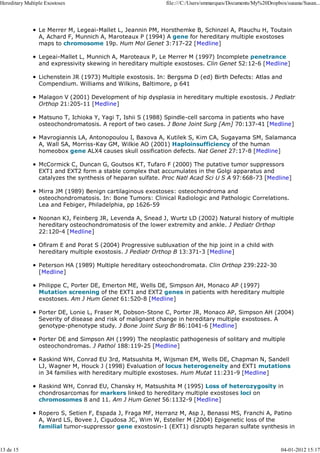 Hereditary multiple exostoses | PDF