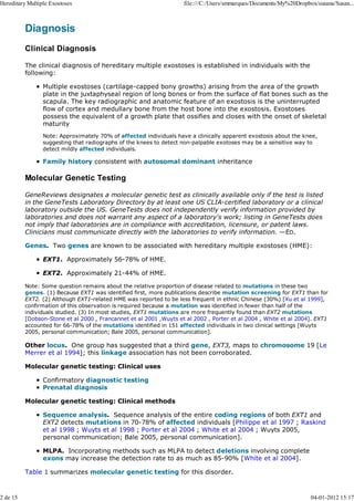 Hereditary multiple exostoses | PDF