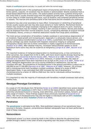 Hereditary multiple exostoses | PDF