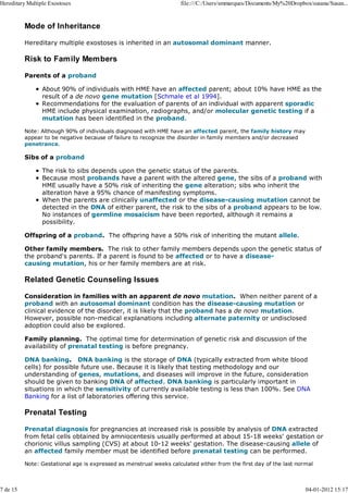 Hereditary multiple exostoses | PDF