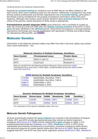 Hereditary multiple exostoses | PDF