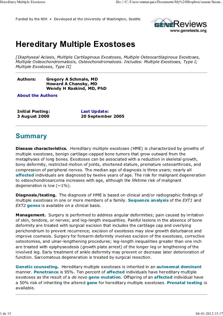 Hereditary multiple exostoses