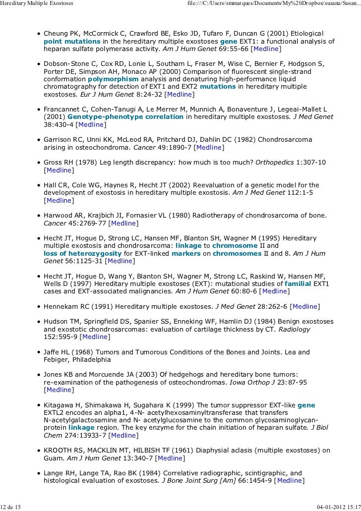 Hereditary multiple exostoses