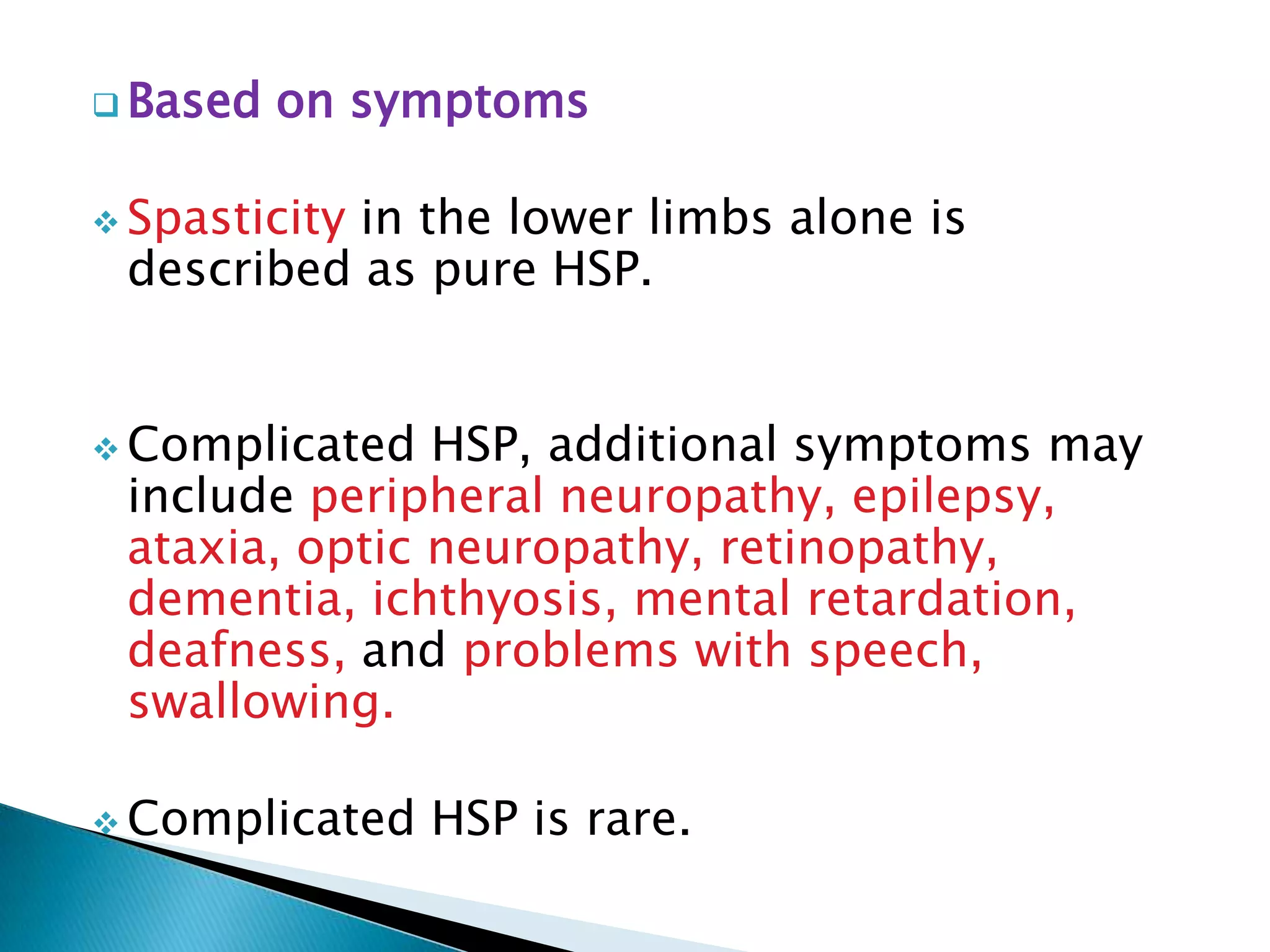 Hereditary spastic paraplegia | PPTX