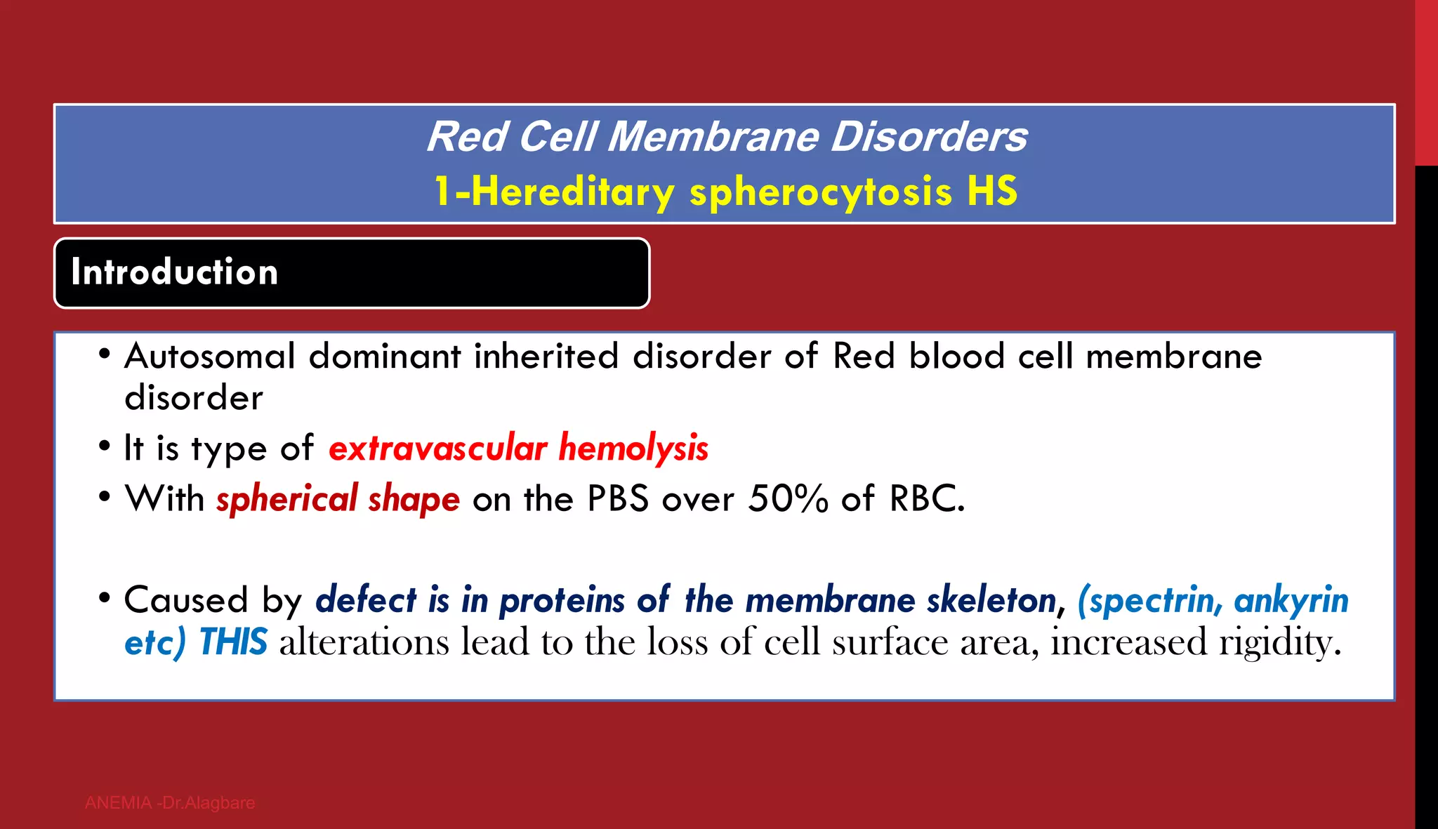 Hereditary Spherocytosis -HS | PDF