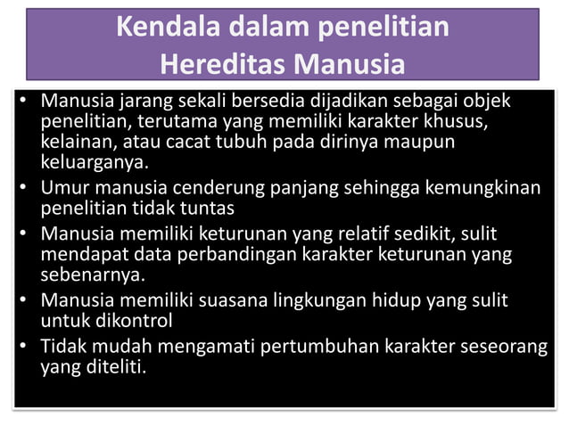 Hereditas pada manusia | PPTX