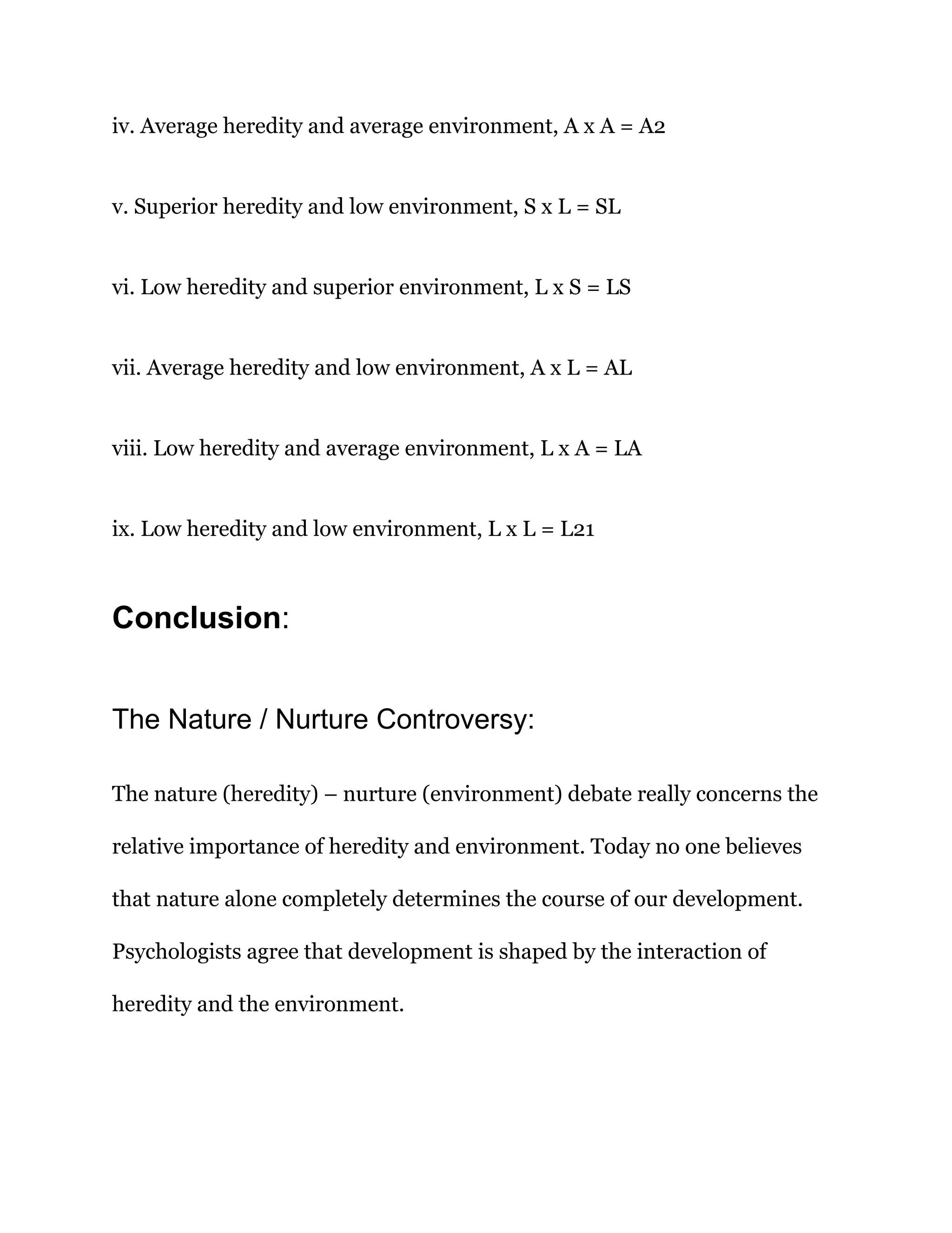 Heredity and Environment | PDF