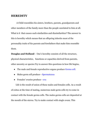 Heredity and Environment | PDF | Infertility | Reproductive Health