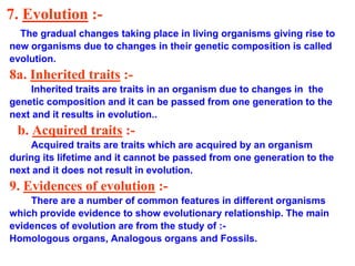 Heredity and evolution class 10th cbse | PPTX