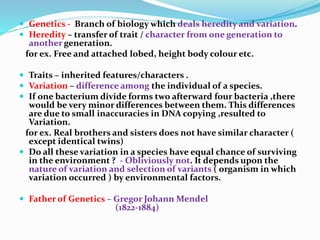 Heredity and Evolution | PPTX