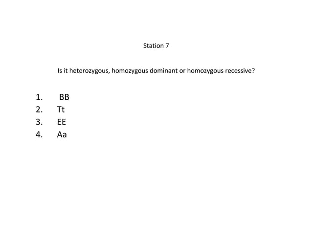 Heredity Stations Review | PPT