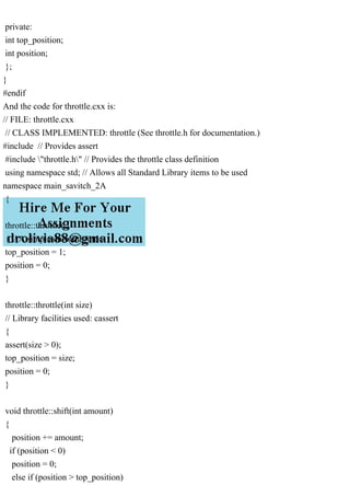 Here is the code for throttle.h FILE throttle.h CLASS PRO.pdf