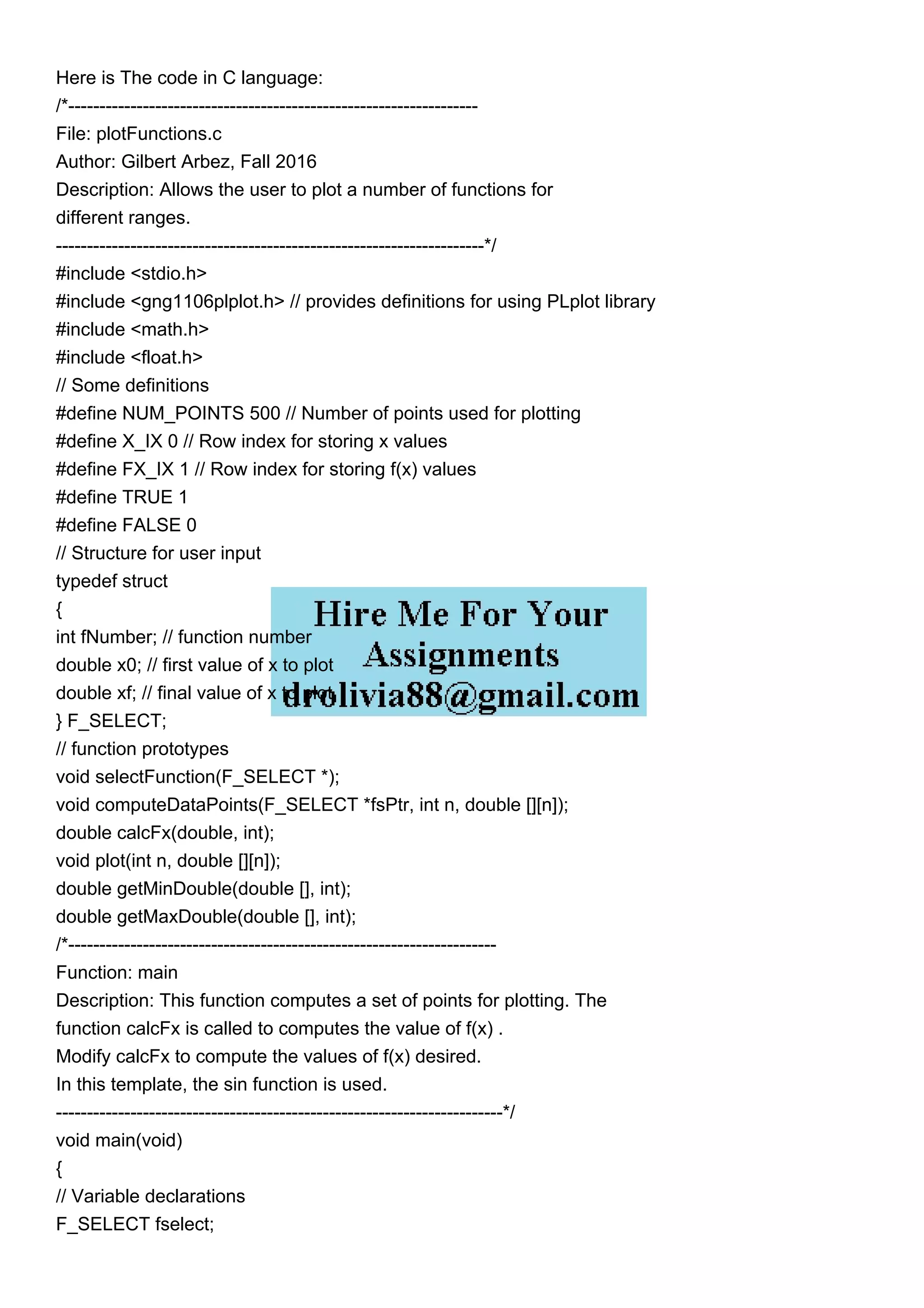 Here is The code in C language .pdf