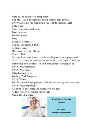 Here is the requested assignment. The MS Word document should foll.docx