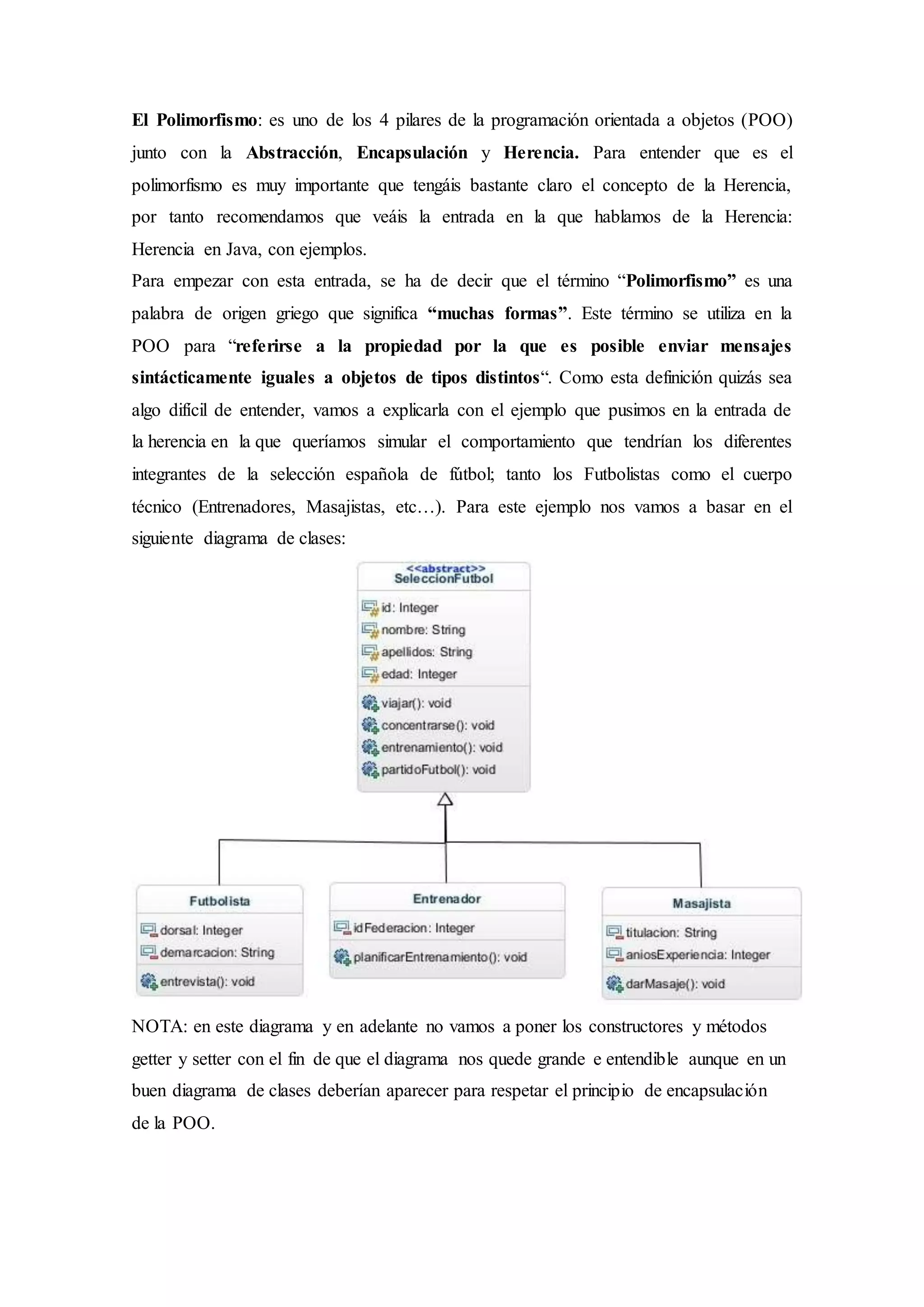 Herencia y Polimorfismo en Java | DOCX