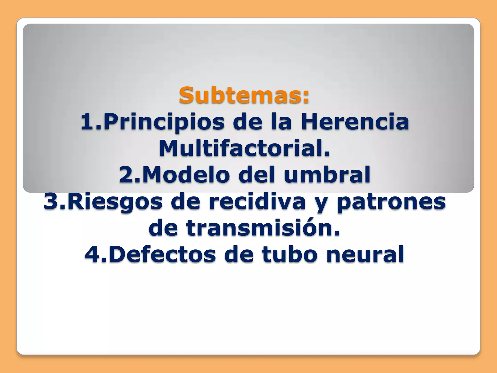 Herencia holandrica y herencia multifactorial, Genetica Medica | PPT