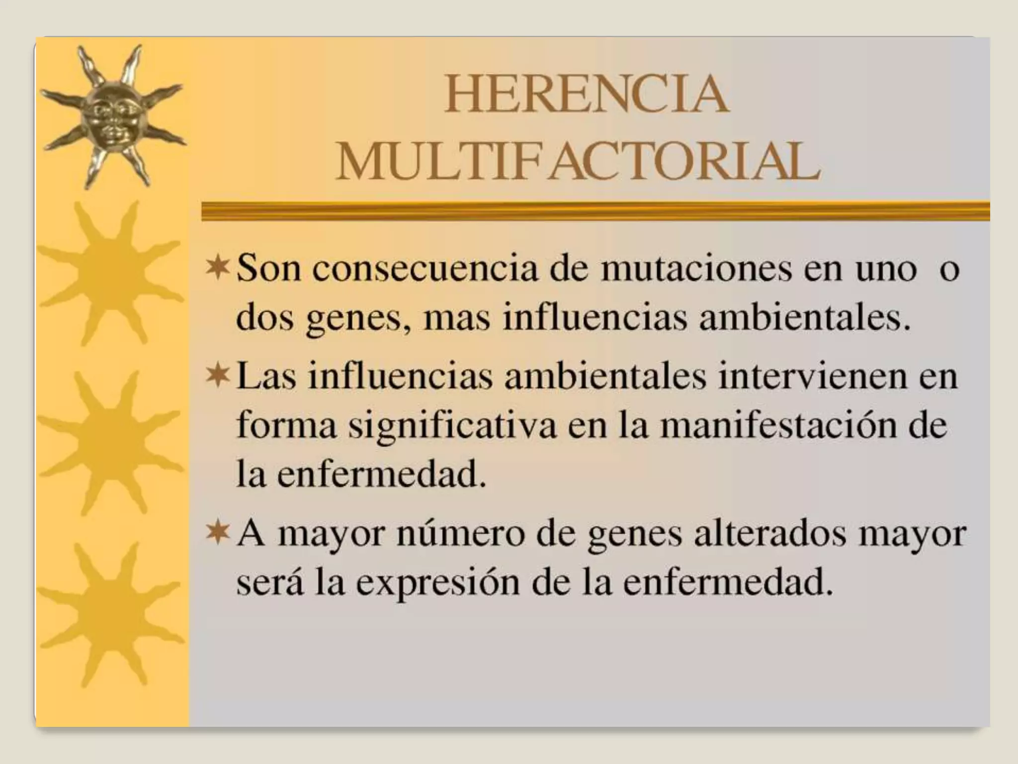 Herencia holandrica y herencia multifactorial, Genetica Medica | PPT