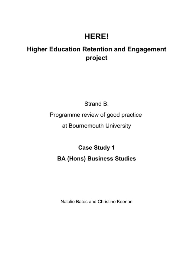 HERE! Project Case Study 1 | DOC