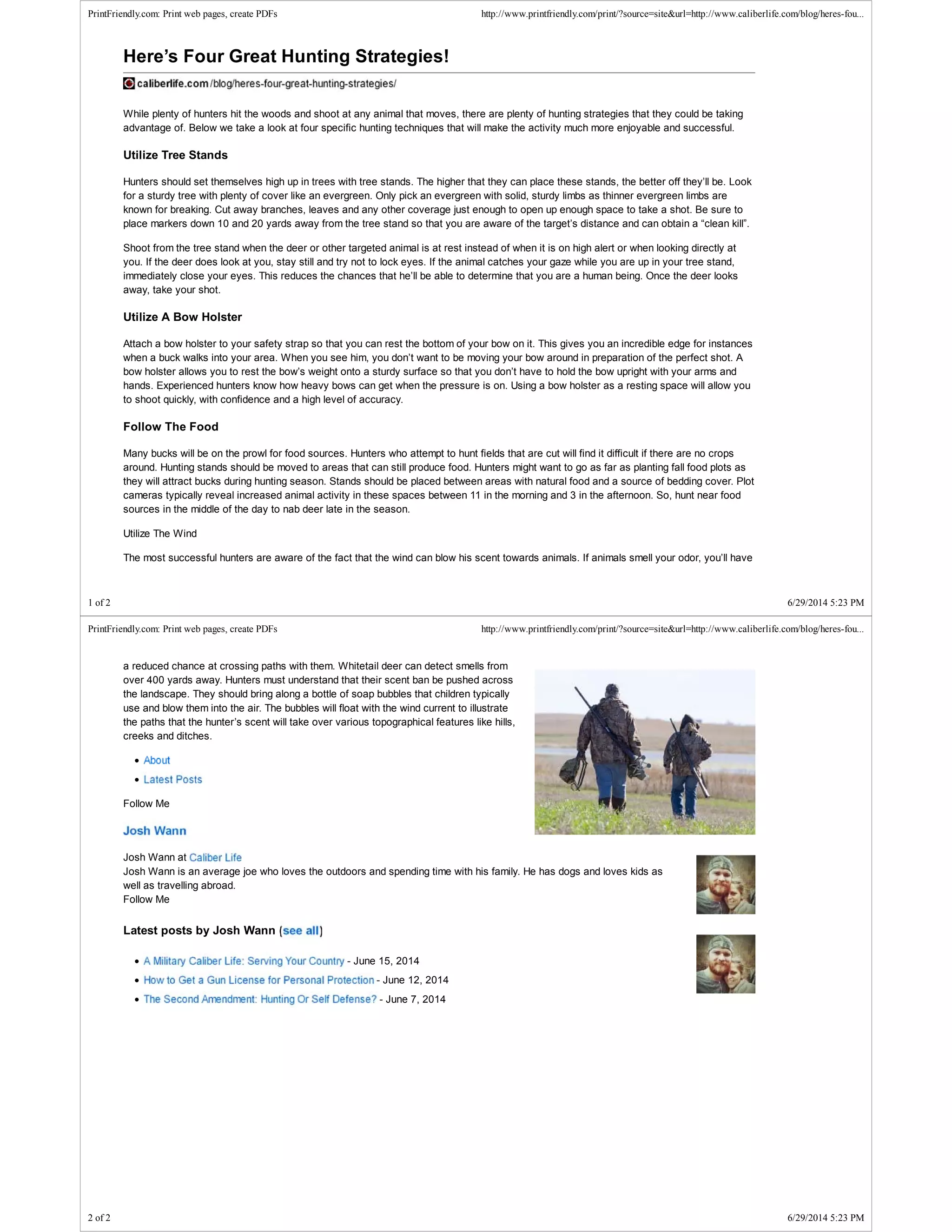 Here’s four great hunting strategies! | PDF