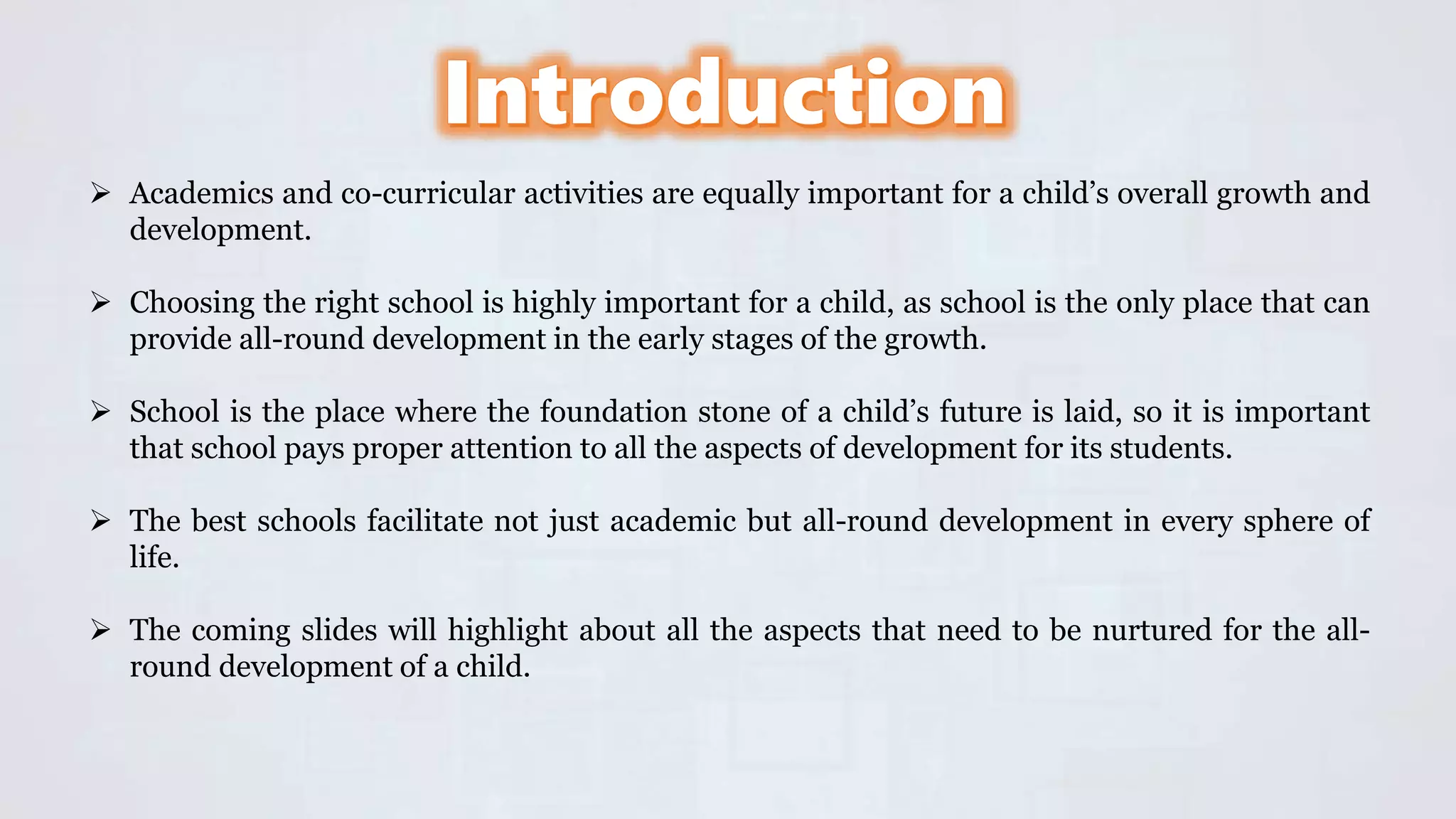 Importance of Education for All Round Development of a Child | PPTX