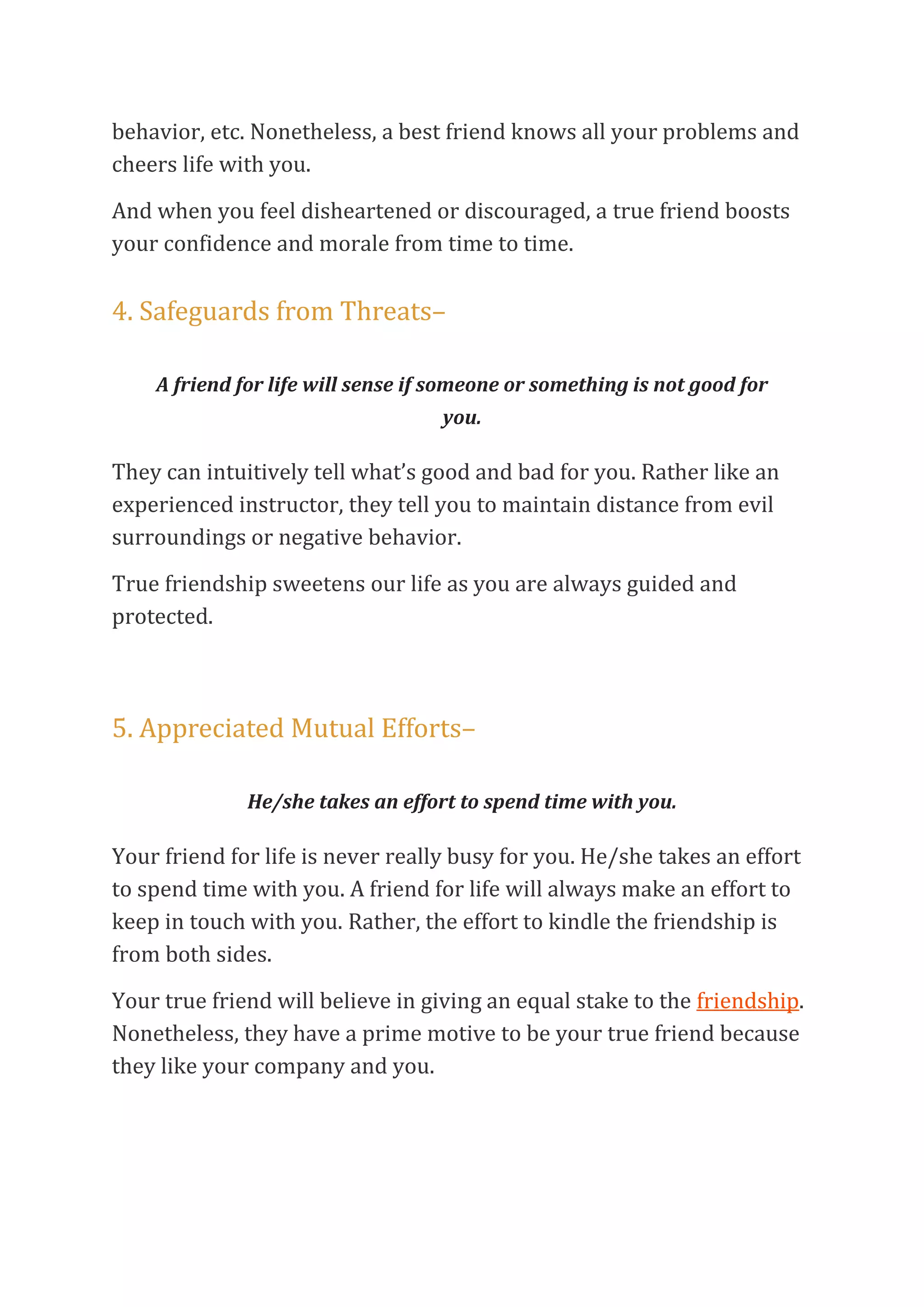 Here’s the Checklist to Know your Friends for Life. | PDF