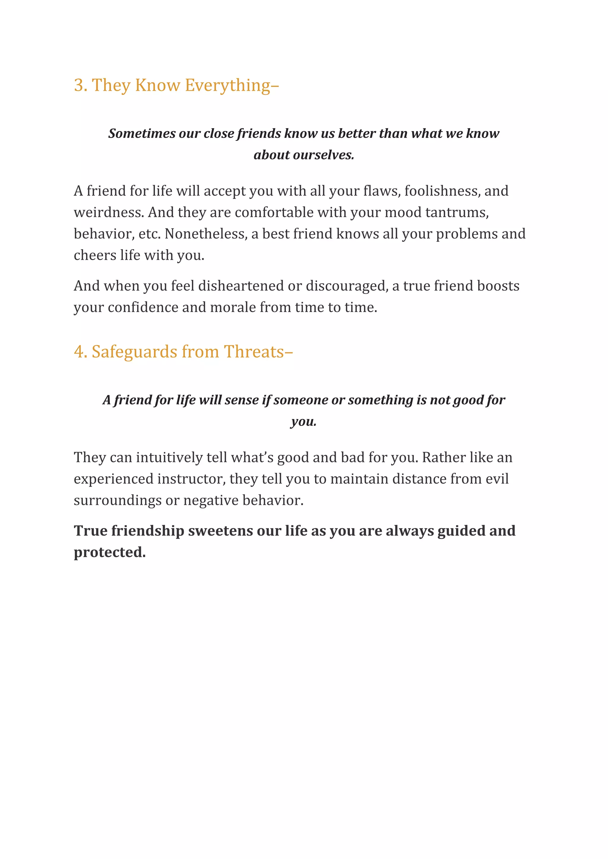 Here’s the Checklist to Know your Friends for Life. | PDF