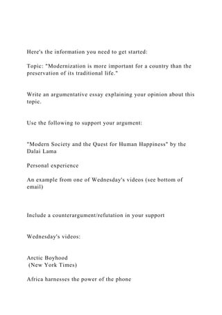 Heres the information you need to get startedTopic Moder